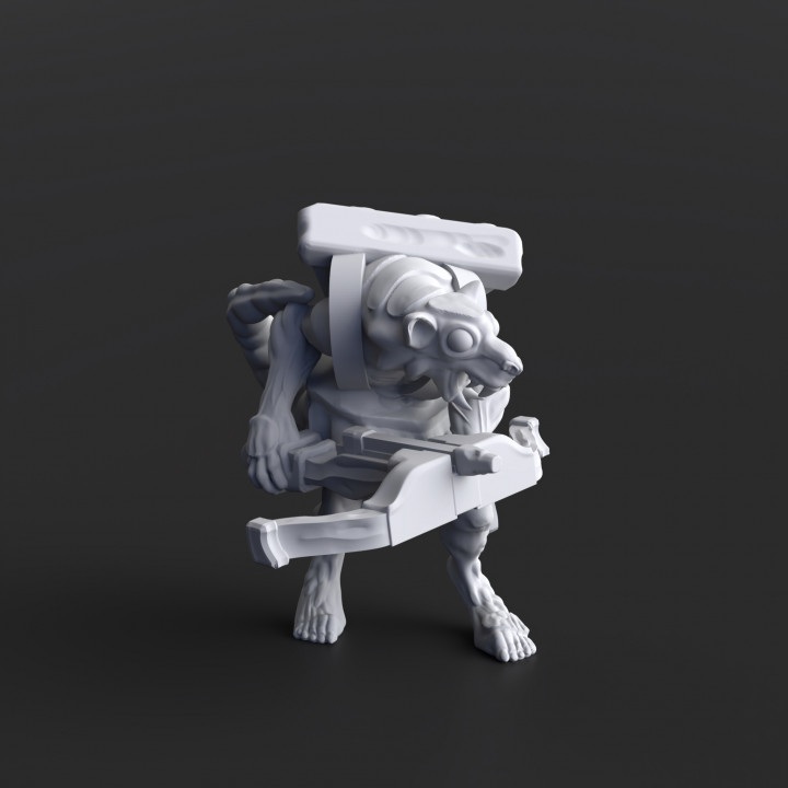 3D Printable Ratfolk Crossbow Bundle, 4 x minis, Pre- Supported by ...