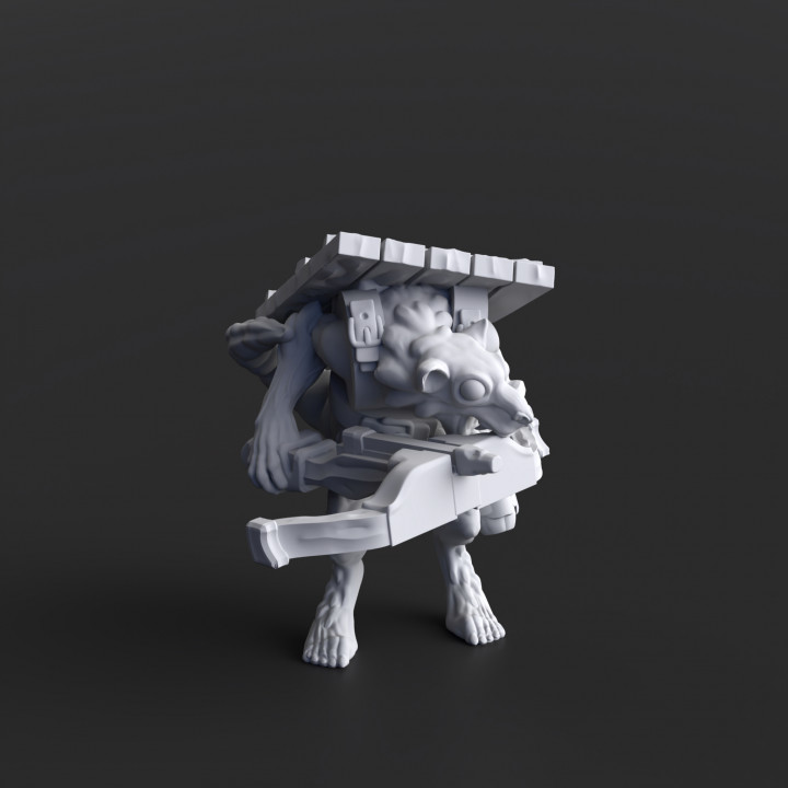 3D Printable Ratfolk Crossbow Bundle, 4 x minis, Pre- Supported by ...