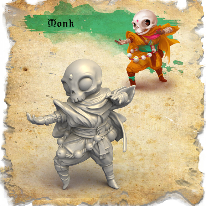 3D Printable Sugar Realms - Sucron Monk by Axolote Gaming