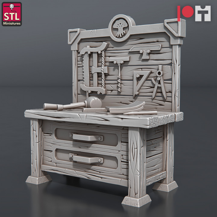 3D Printable Carpenter Set by STL Miniatures
