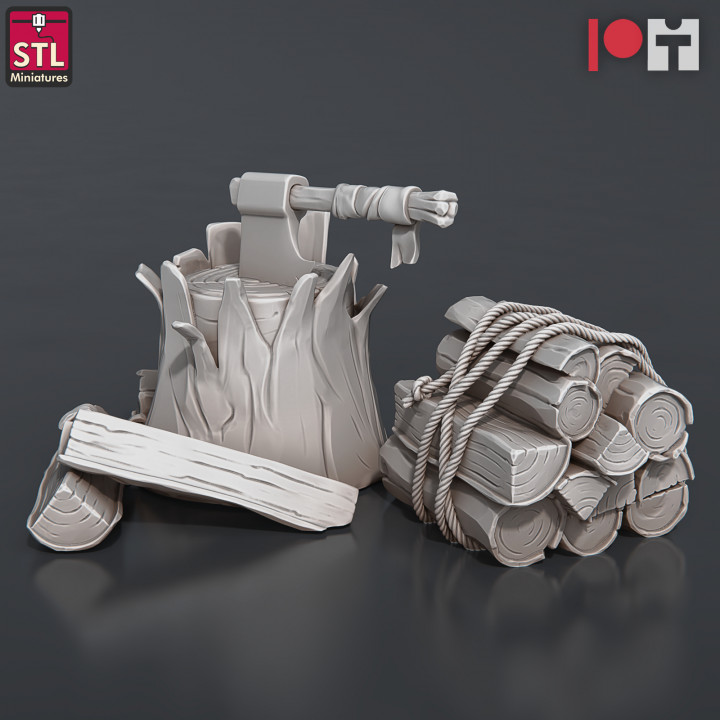 3D Printable Lumberjack Set by STL Miniatures