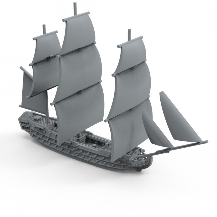3D Printable Courageux CLASS HMS Leviathan 1790 /HMS Minotaur 1793 by ...