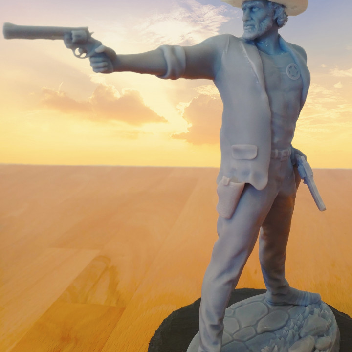 3D Printable U.S. Marshal Rick - Action Western Figure by Rudolf Arendt
