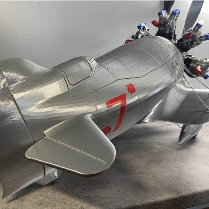 3D Printable Gee Bee R2 with radial 7 cylinders engine by CANAVESE DANIEL