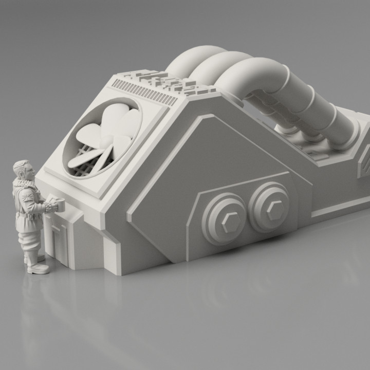 3D Printable Modular Pipe System Large Exhaust Unit by Fr3D @ The3DPrinting