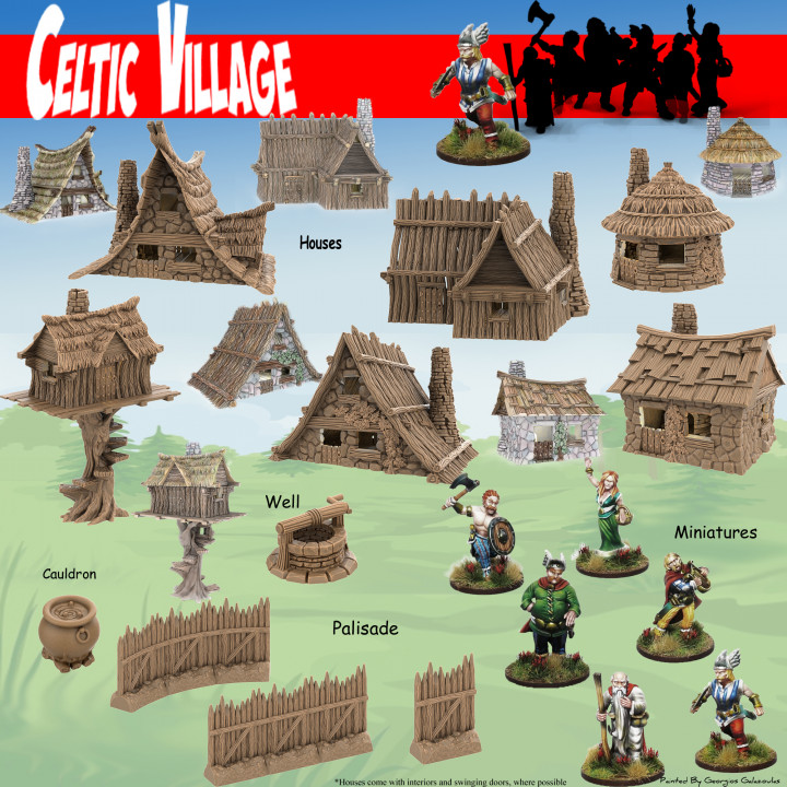 3D Printable Celtic Village by Iain Lovecraft