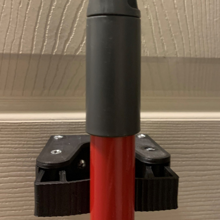 3D Printable Broom Gripper, Holder by Jim Daly