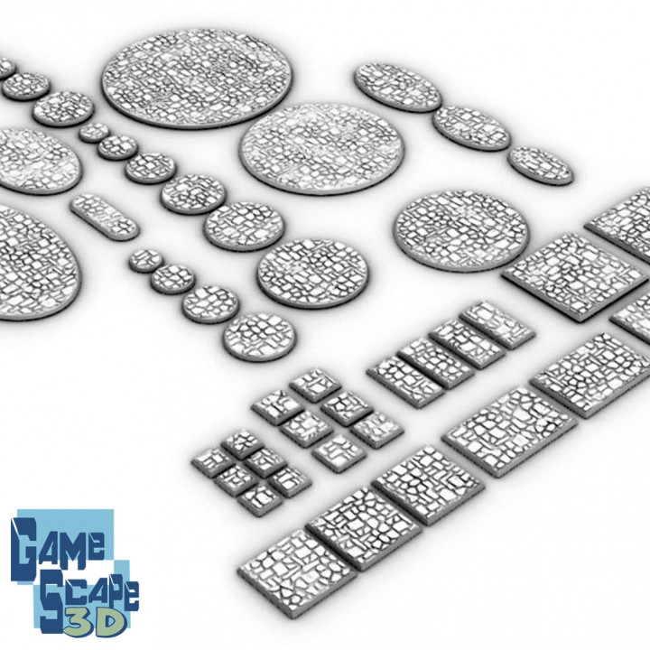 3D Printable Full Range Round/Square Bases Dungeon Floor/ Blank: FDM ...