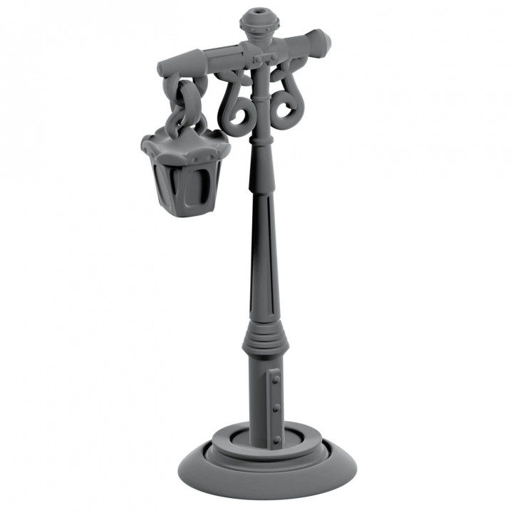 3D Printable Lamp posts and street lighting table top terrain (samples ...
