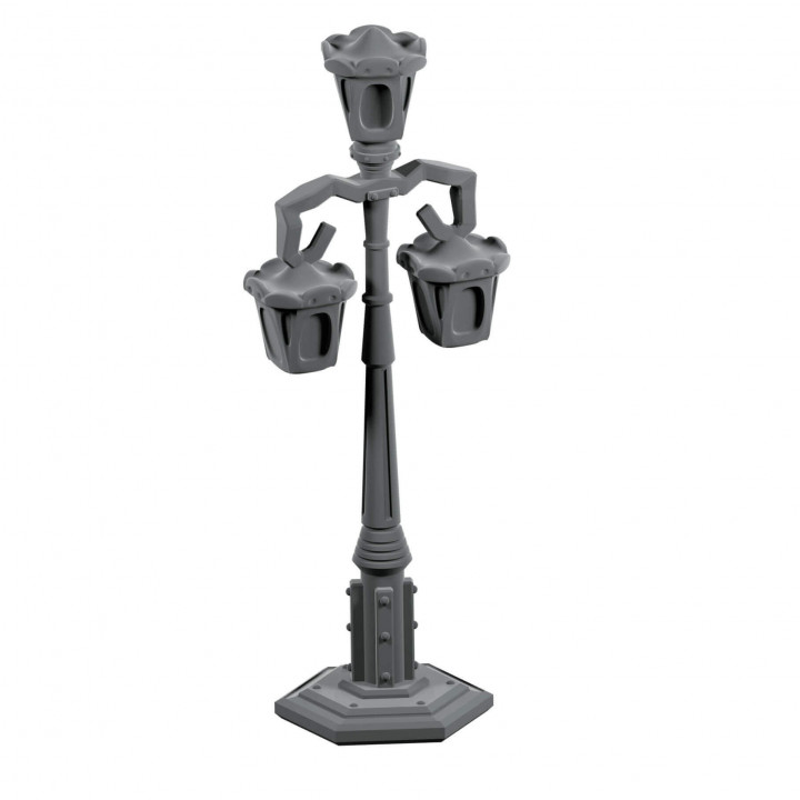 3D Printable Lamp posts and street lighting table top terrain (samples ...