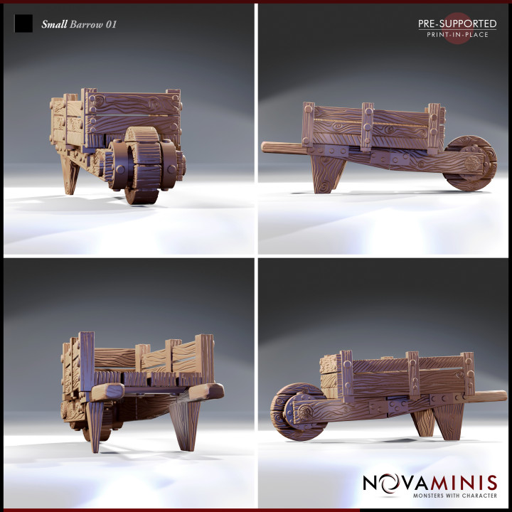 3D Printable Small Barrow 01 by NovaMinis