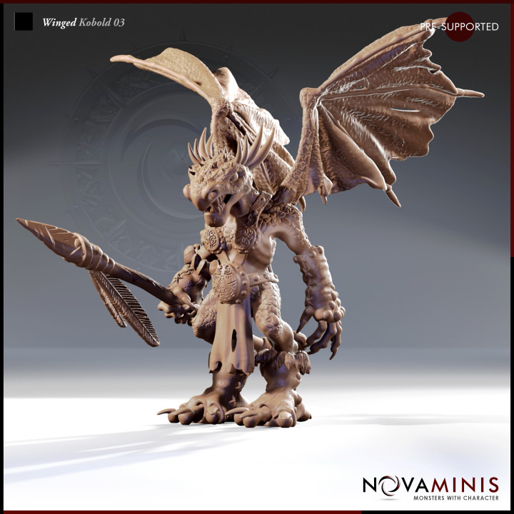 3D Printable Winged Kobold 03 by NovaMinis