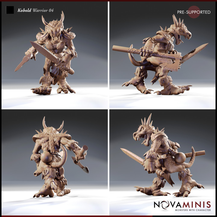 3D Printable Kobold Warrior 04 by NOVAMINIS