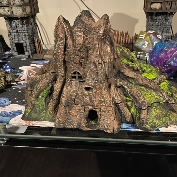 3D Print of Halfling House, stories with 3rd story watch tower ...