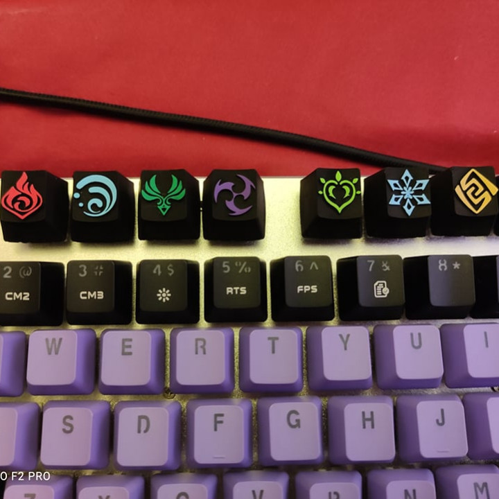 3D Printable Genshin Impact Function Keycap Cherry MX by MrFloky