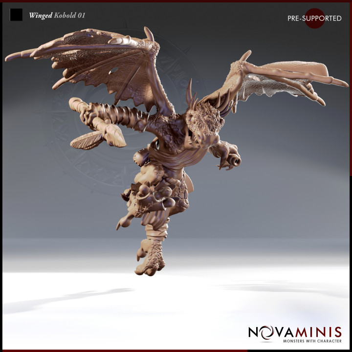 3D Printable Winged Kobold 01 by NovaMinis