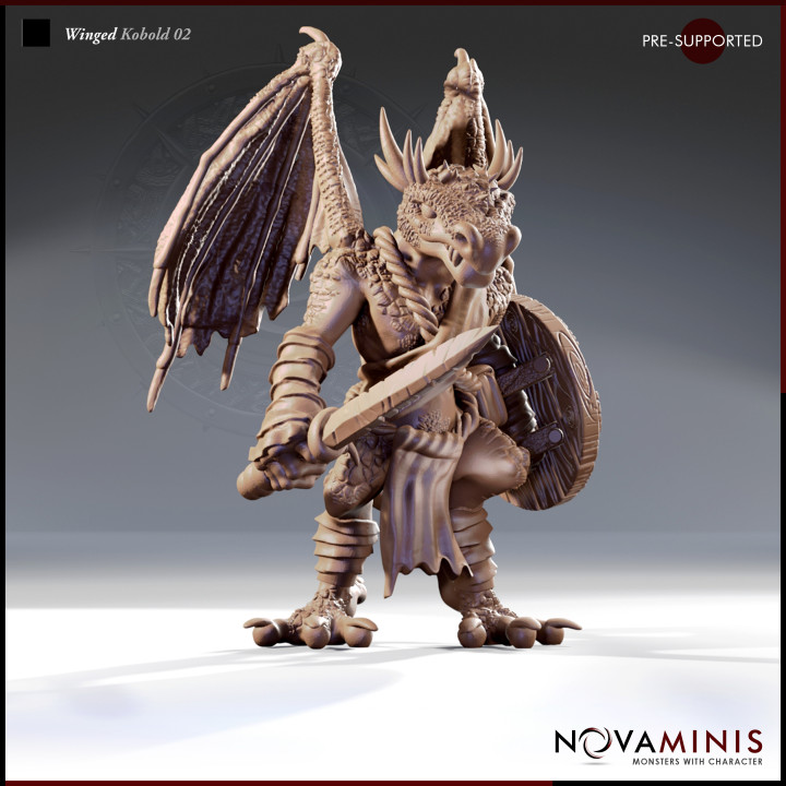 3D Printable Winged Kobold 02 by NovaMinis