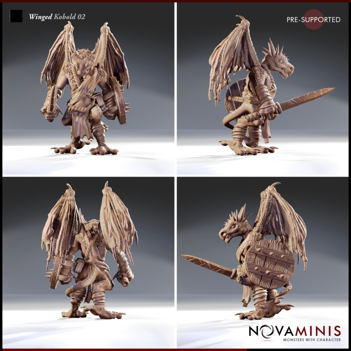 3D Printable Winged Kobold 02 by NOVAMINIS