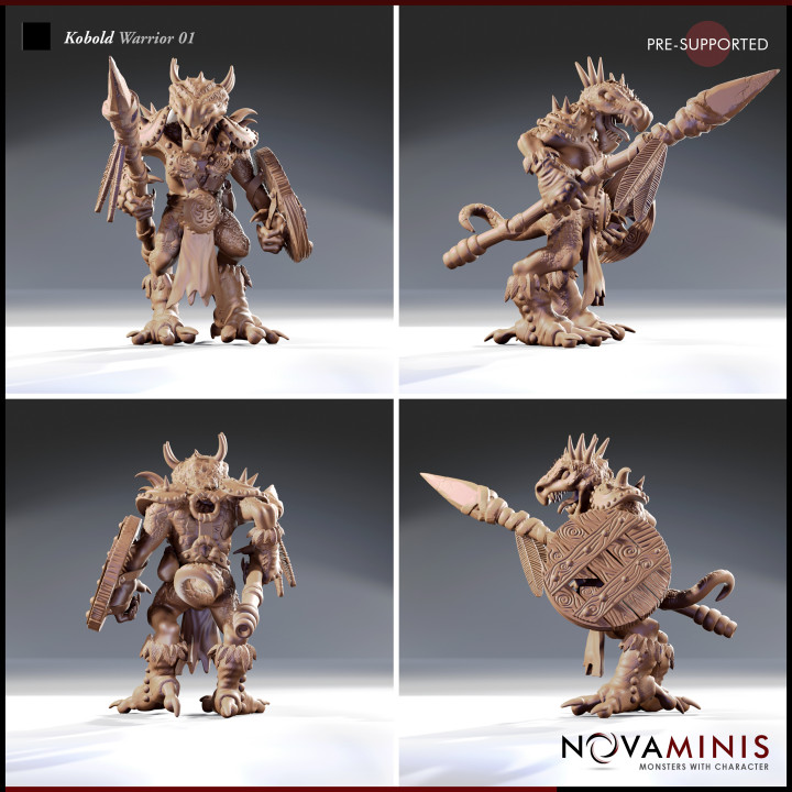 3D Printable Kobold Warrior 01 by NOVAMINIS