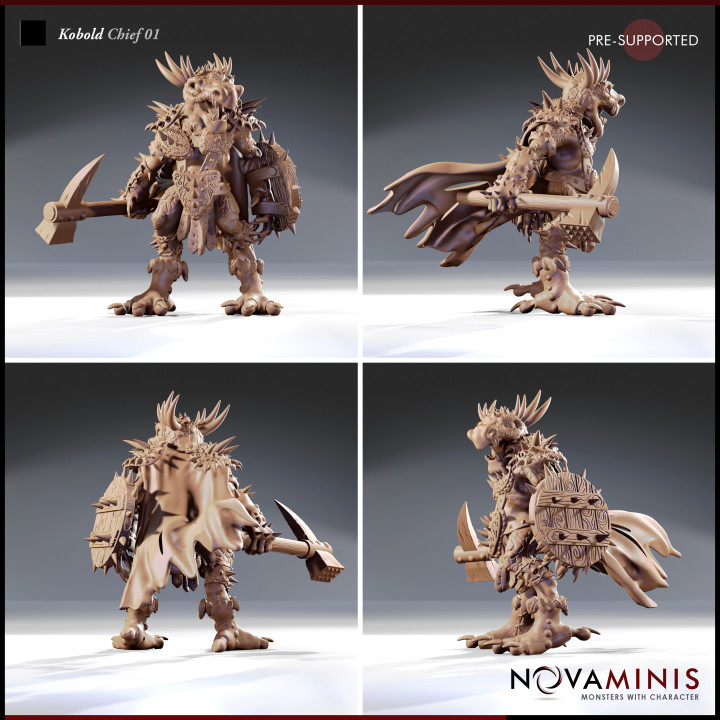 3D Printable Kobold Chief 01 by NOVAMINIS
