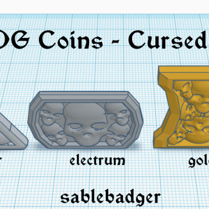 3D Printable RPG Coins - Set 2 by brander roullett