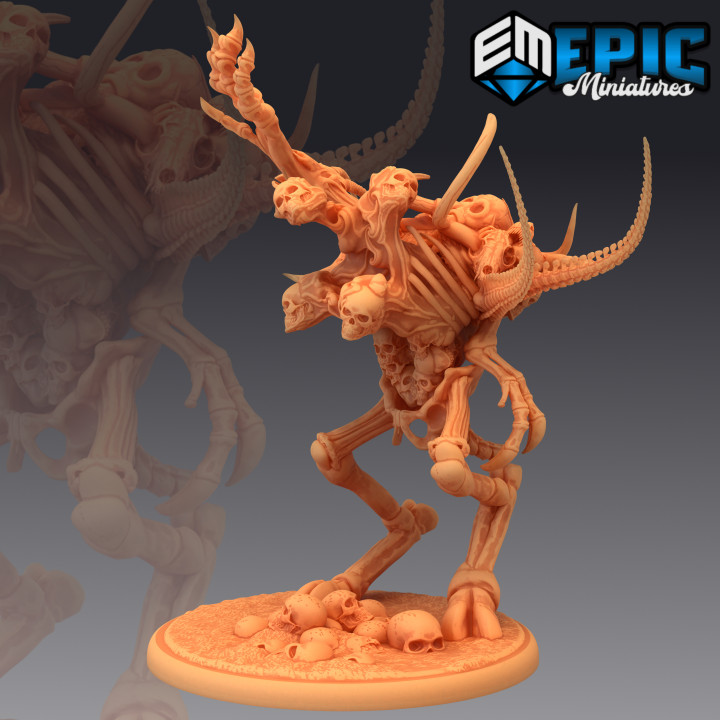 3D Printable Bone Golem Magic / Undead Animal Bone Construct / Skull ...