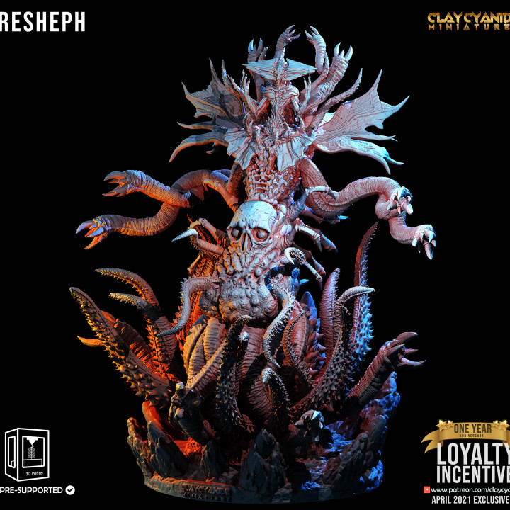 3D Printable Resheph by Clay Cyanide Miniatures