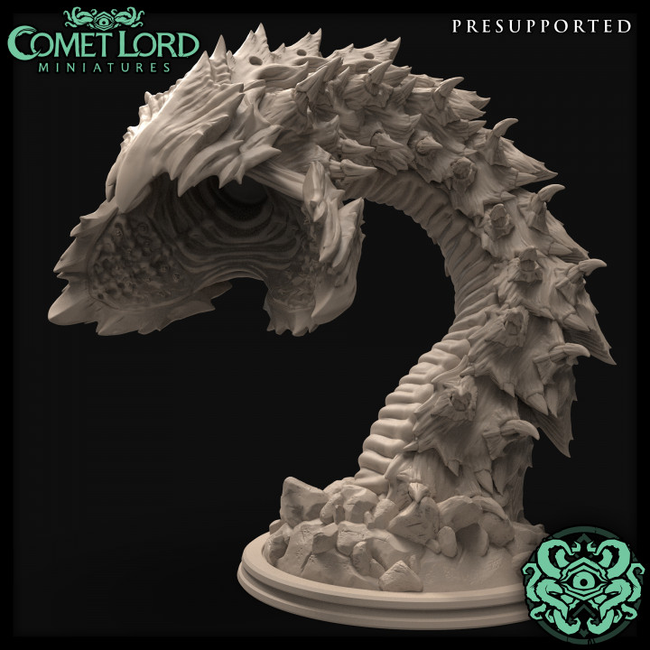 3D Printable The Worldeater Worm by Comet Lord Miniatures