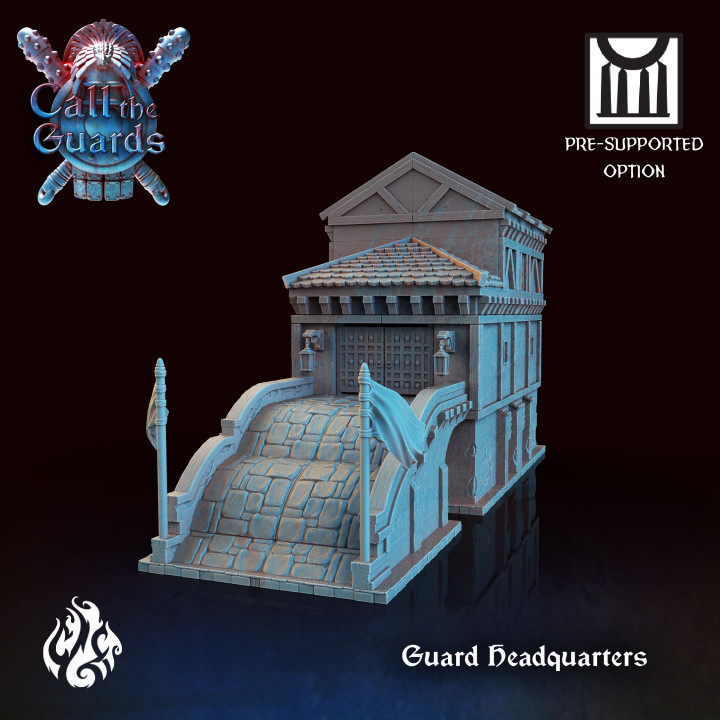 3D Printable City Watch Guard Headquarters by Crippled God Foundry