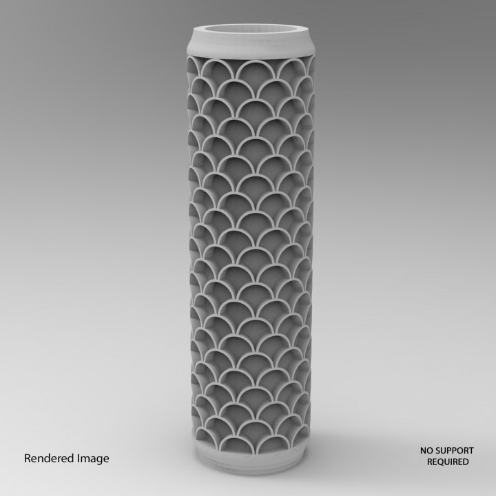 3D Printable Texture Roller - Round Scales ( Fish Scales) by Arif Sethi