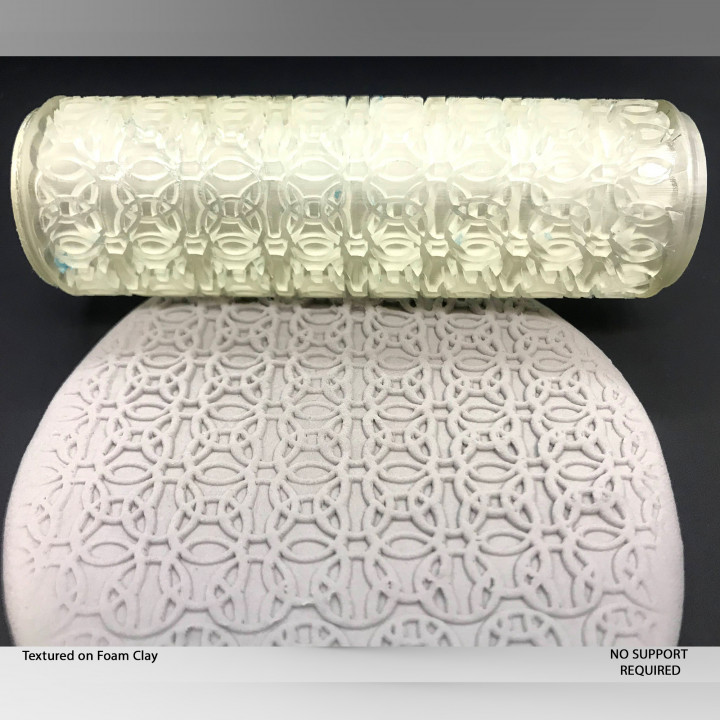 3D Printable Texture Roller - Chain Mill by Arif Sethi