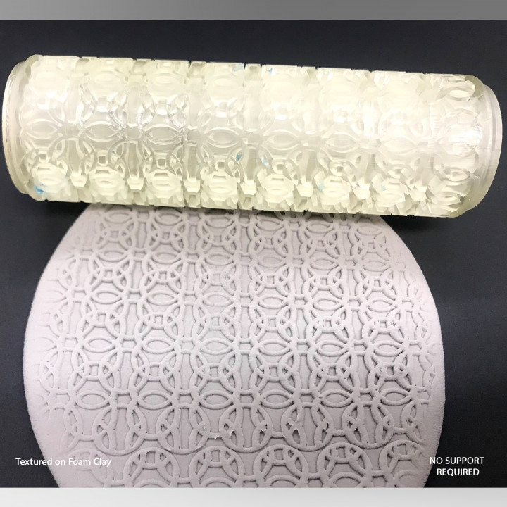 3D Printable Texture Roller - Chain Mill by Arif Sethi