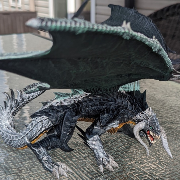 3D Print of Ancient Black Dragon by jasonozias