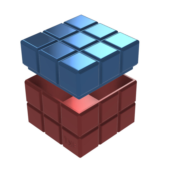3D Printable 3D Cube Box by Thiago Facchini