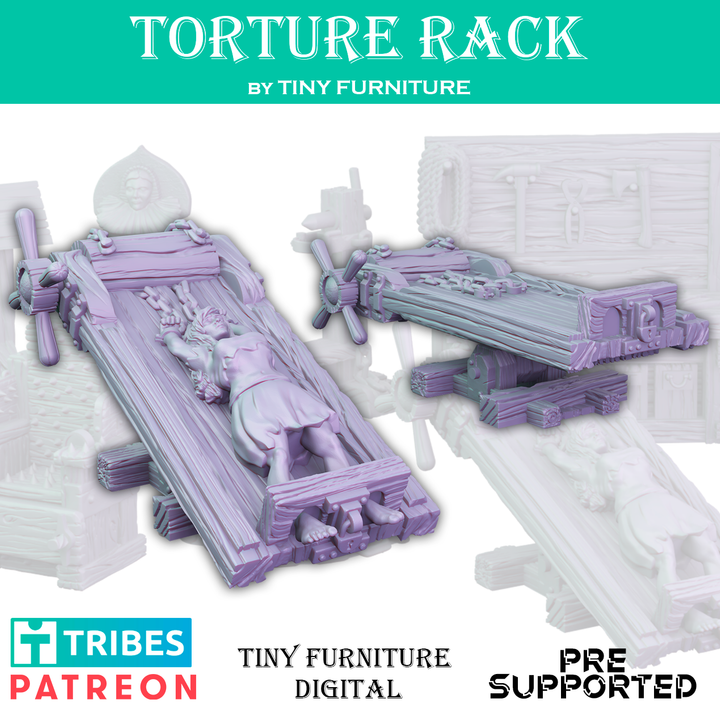 3D Printable Torture rack by Tiny Furniture