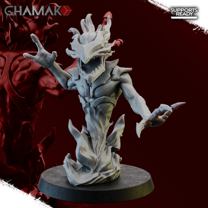 3D Printable chaos2 pyro demon 3 support ready by Ghamak