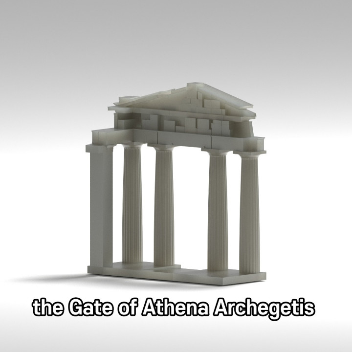 3D Printable the Gate of Athena Archegetis by BlueSand3D