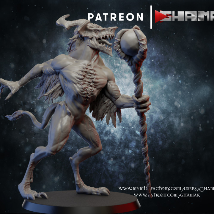 3D Printable chaos horror 1 support ready by Ghamak