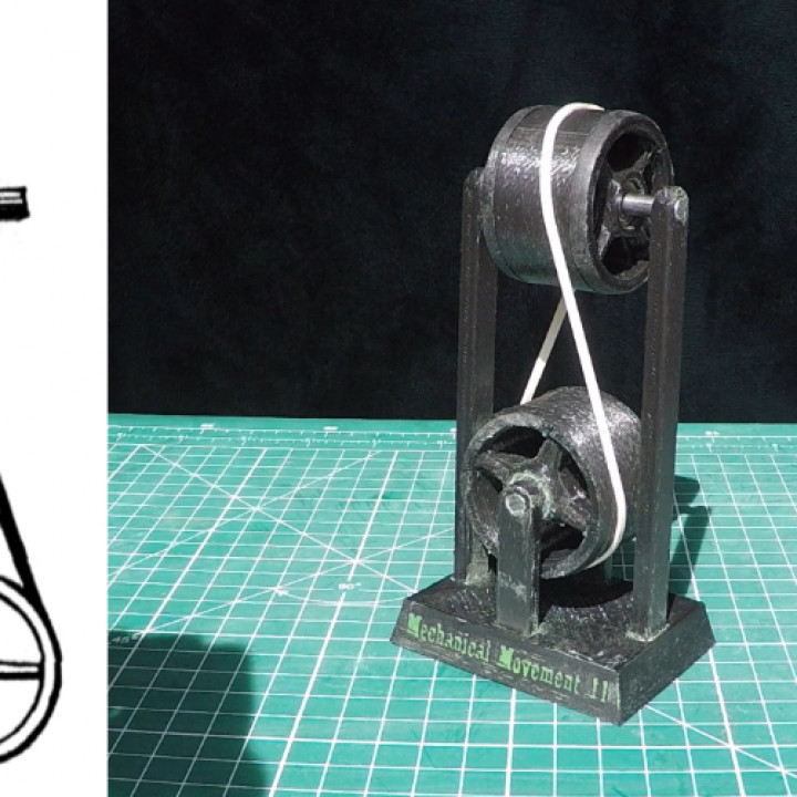3D Printable 507 Mechanical Movements 1-11 Simple Pulleys by James Bozeat
