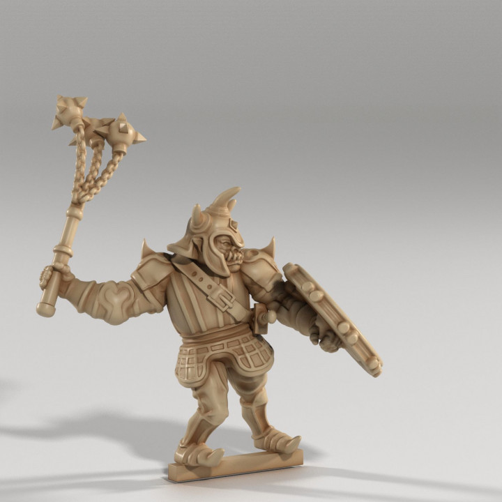 3D Printable Orc Heavy Infantry Champions – Blade Brothers of the Iron ...