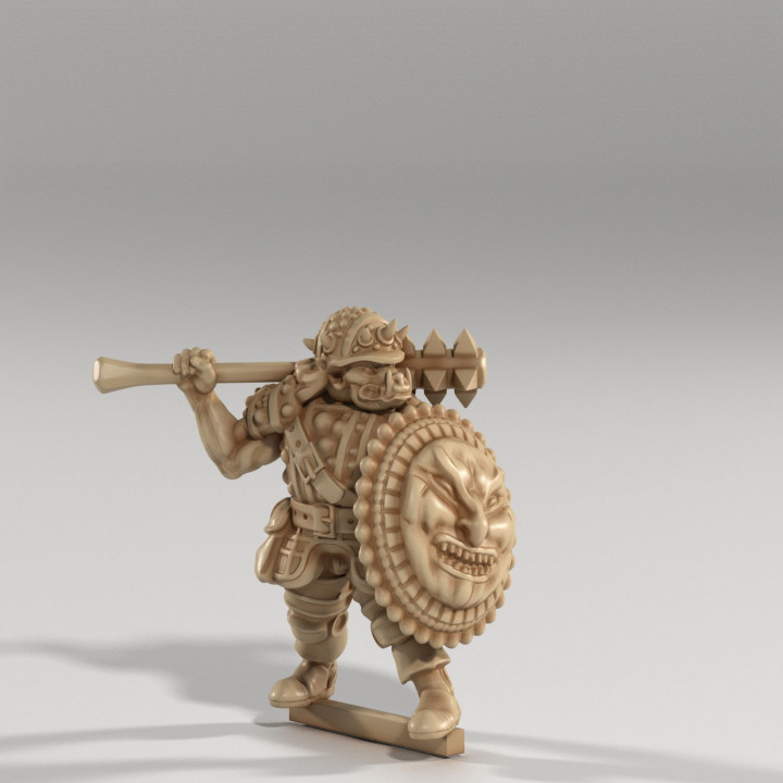 3D Printable Orc Heavy Infantry Champions – Blade Brothers of the Iron ...