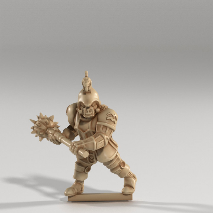 3D Printable Orc Heavy Infantry Champions – Blade Brothers of the Iron ...