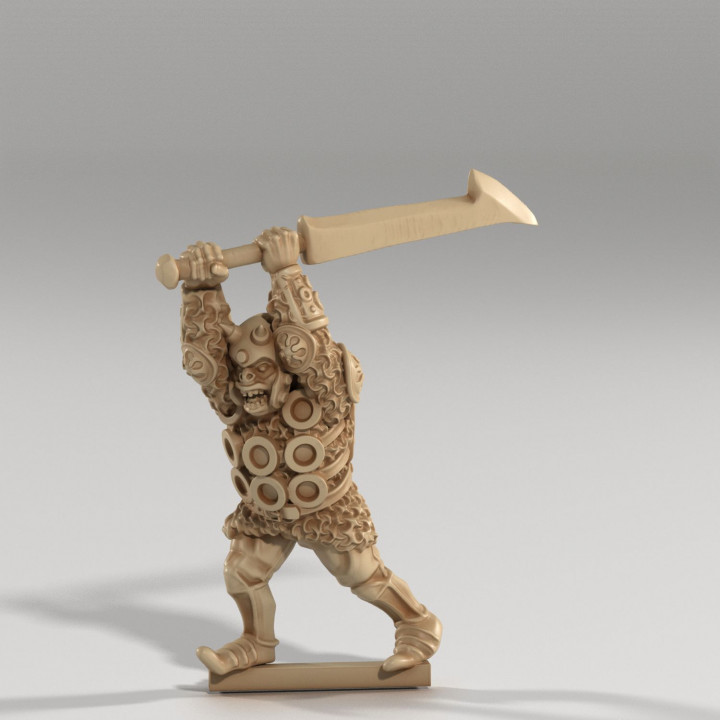 3D Printable Orc Heavy Infantry Champions – Blade Brothers of the Iron ...