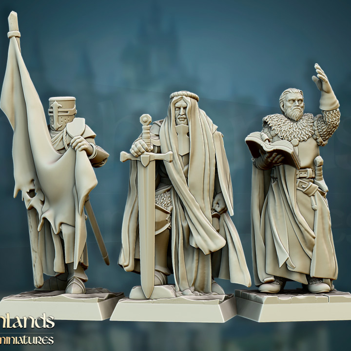 3D Printable Crusaders Command Group - Highlands Miniatures by ...