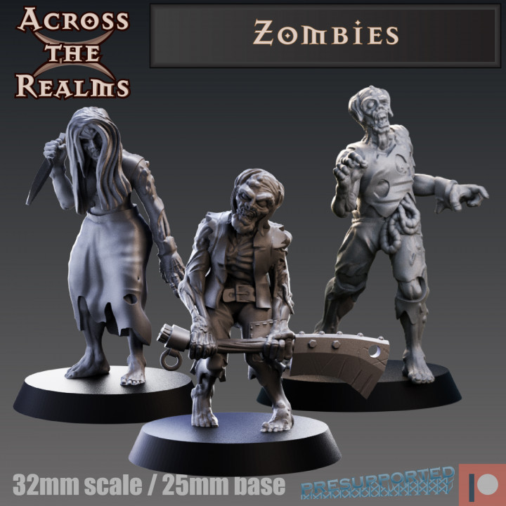 3D Printable Zombies by Across the Realms