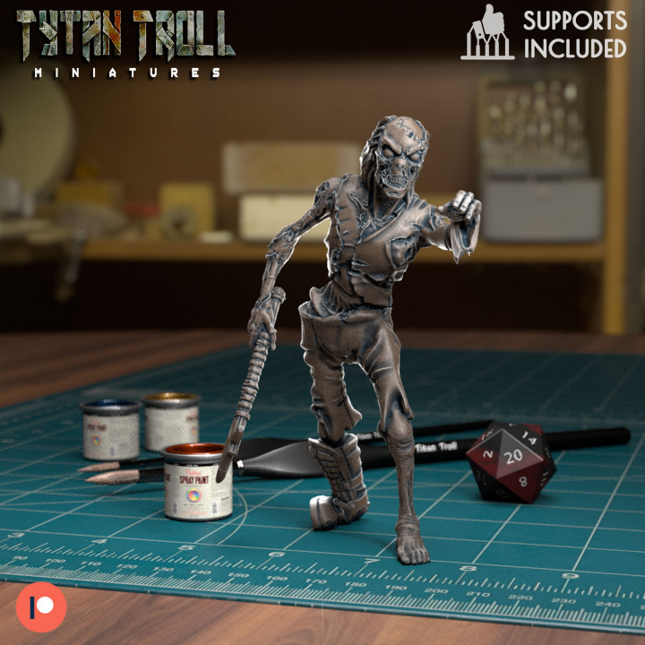 3D Printable Zombie 01 [Pre-Supported] by TytanTroll Miniatures