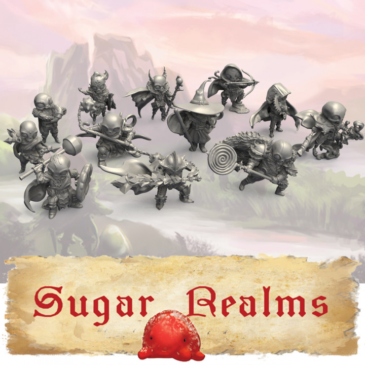 3D Printable Sugar Realms - Sucron Collection by Axolote Gaming
