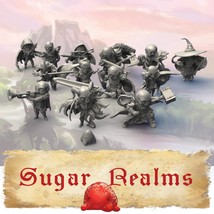 3D Printable Sugar Realms - Sucron Collection by Axolote Gaming