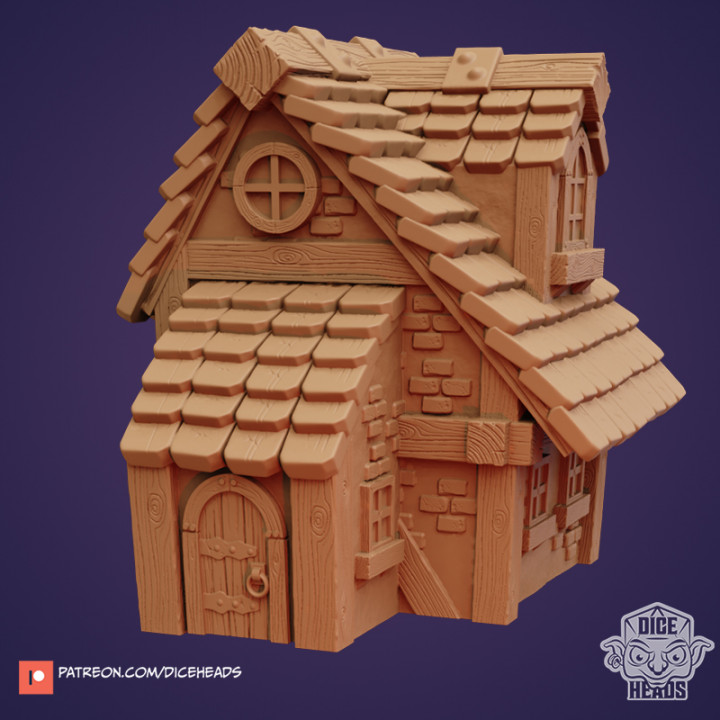 3D Printable Village Buildings by Dice Heads
