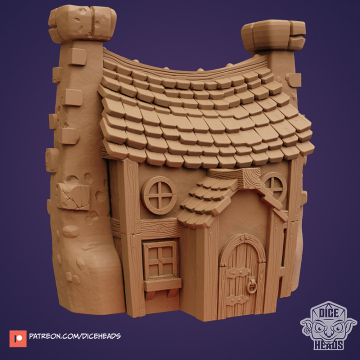 3D Printable Village Buildings by Dice Heads